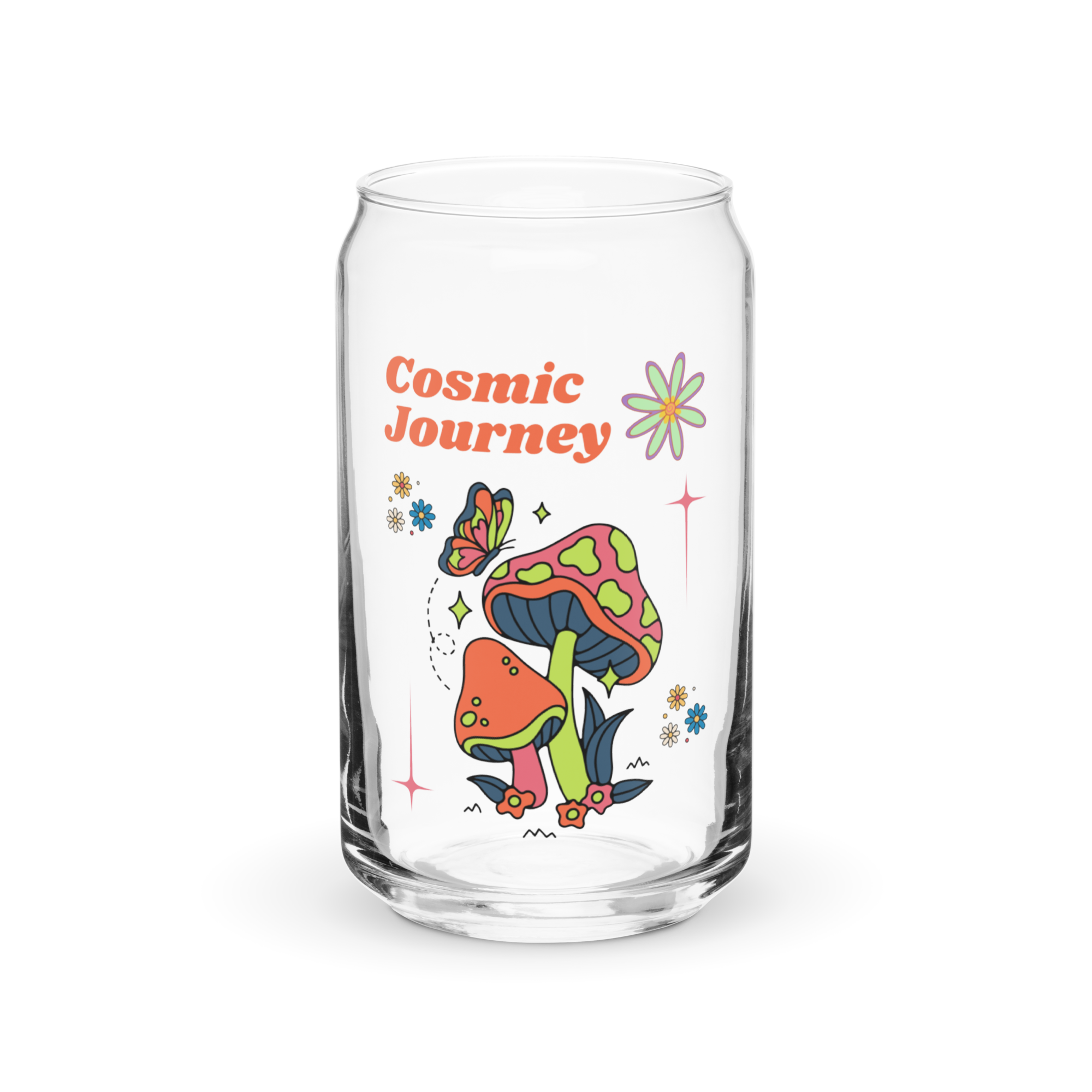 Cosmic Journey Can-shaped Glass | Mushroom Can-shaped Glass