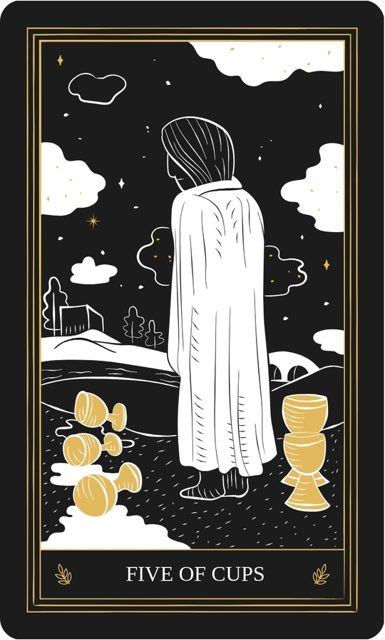 Five of Cups Tarot Card Meaning | Loss and Grief