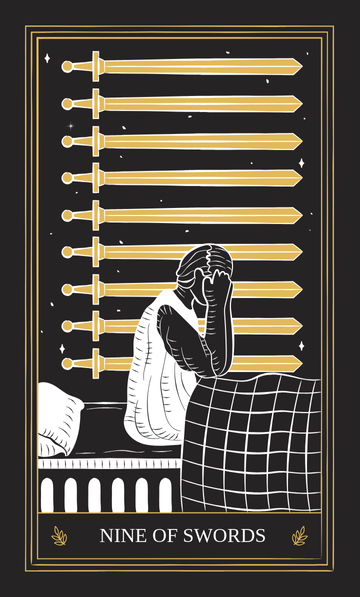 Nine of Swords Tarot Card Meaning | Anxiety and Mental Strain