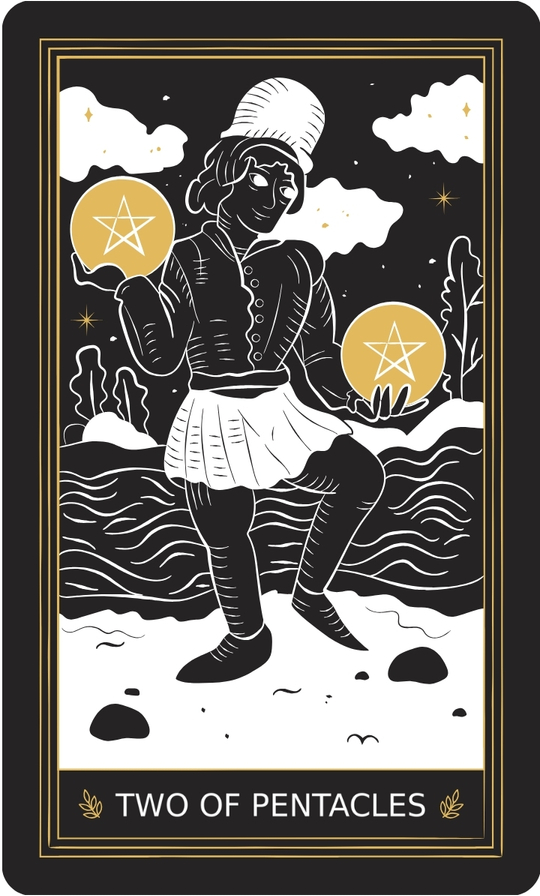 Two of Pentacles Tarot Card Meaning | Partnership and Balance