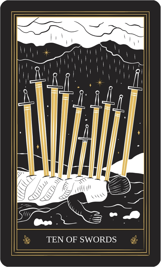 Ten of Swords Tarot Card Meaning | Overcoming Challenges and Transformation